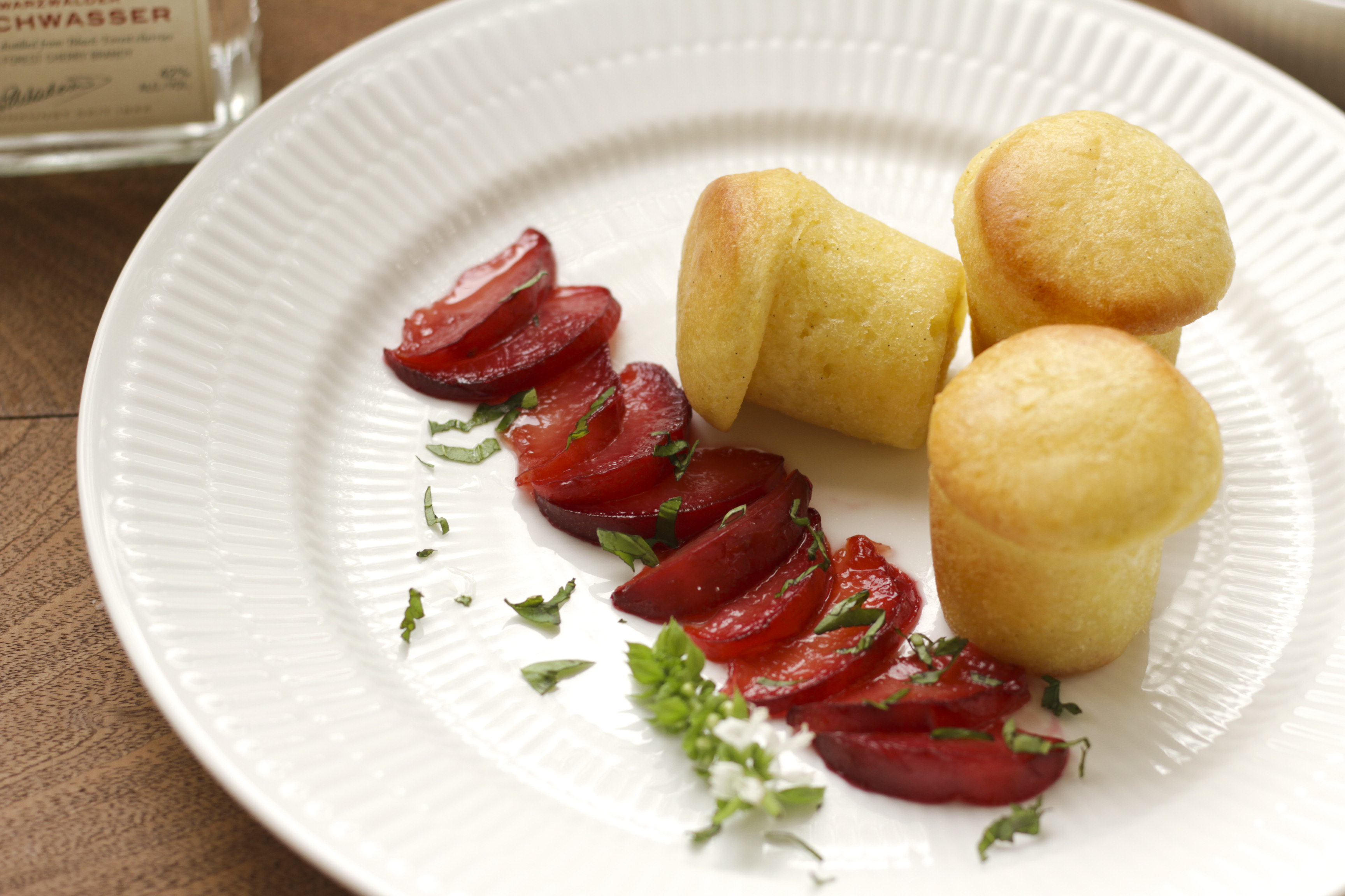 kirsch baba buchons with pluots