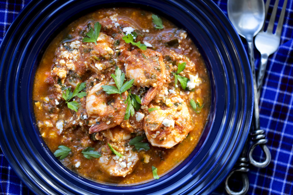 Shrimp with Feta and Tomato | Garides Saganaki - Ever Open Sauce