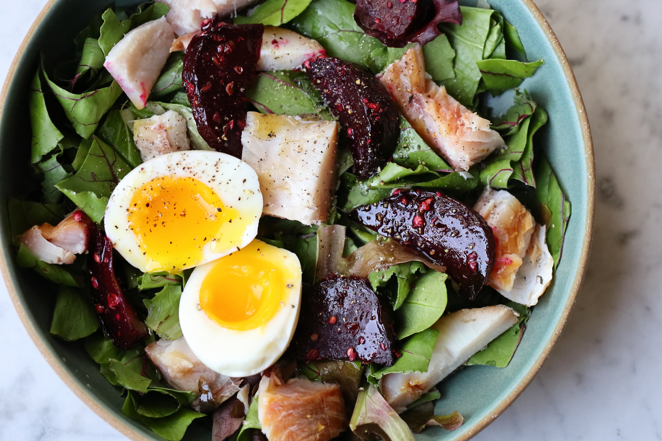 Marinated Beet with Egg and Smoked Mackerel | Ottolenghi - Ever Open Sauce