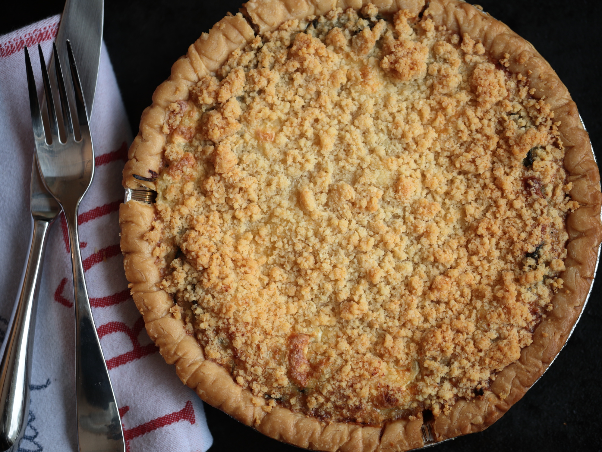 Spinach-Mozzarella Pie with Parm Crumble | Baking with Dorie - Ever ...